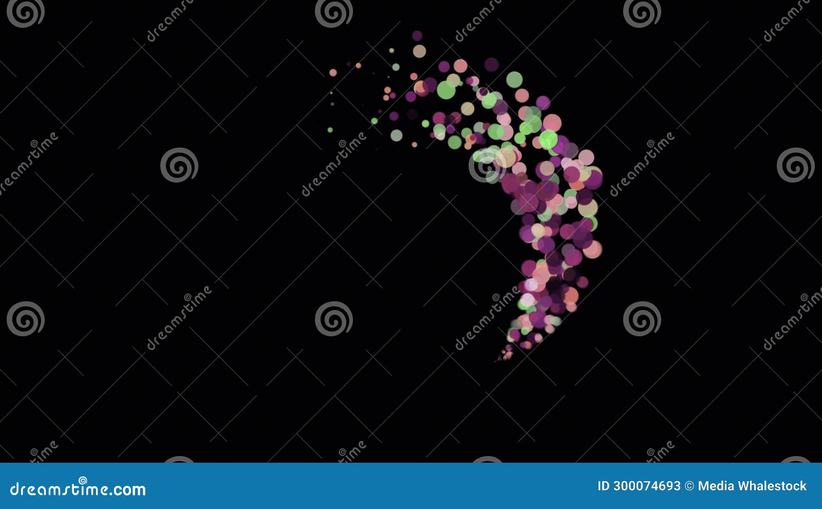 Abstract Animation of Cluster of Large and Small Multicolored Dots ...