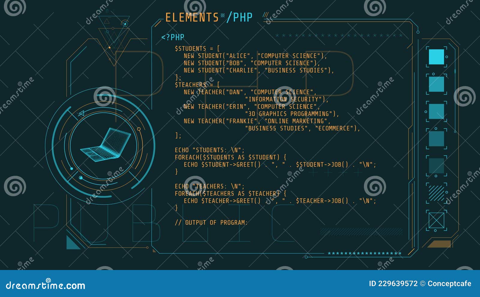 Animation of the Abstract Coding Process in HUD Style. Stock Footage ...