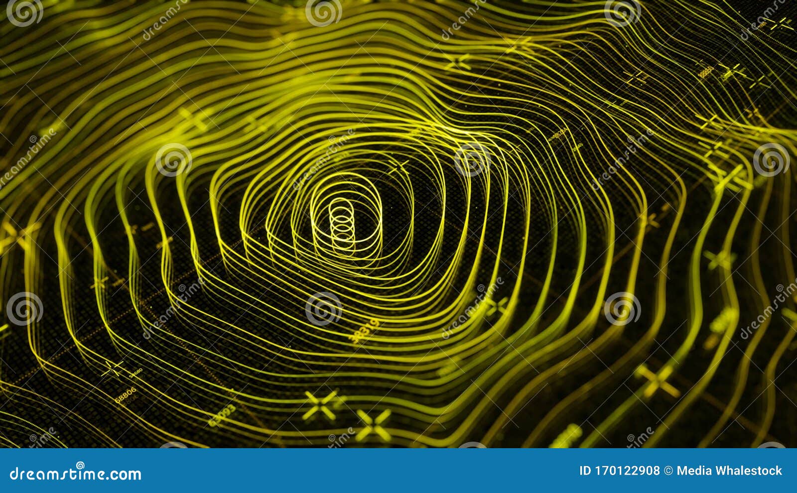 Abstract Animation of Digital Surface Map. Animation Stock Illustration ...