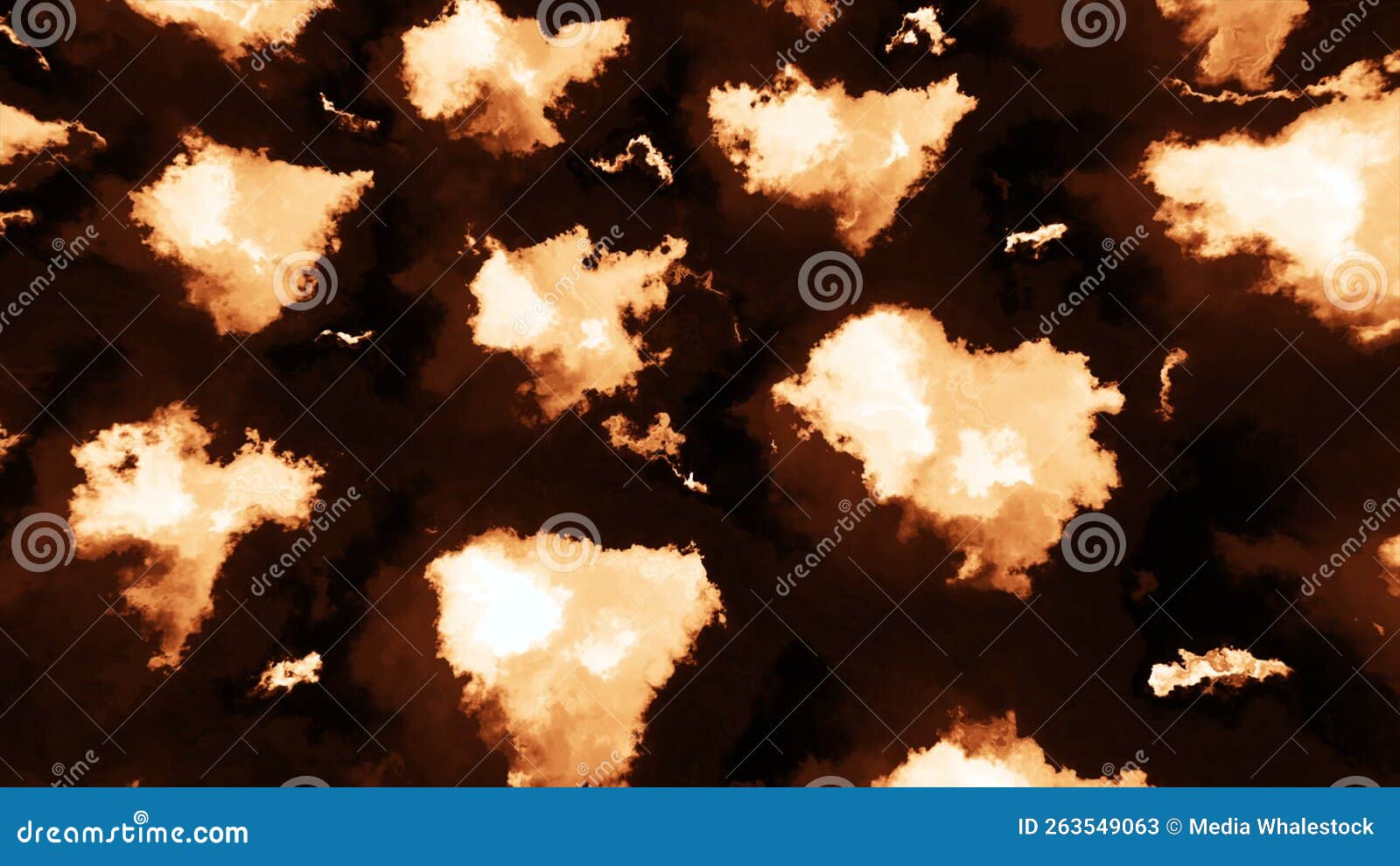 Abstract Animation of Electric Clouds with Flashes. Motion. Electrical ...