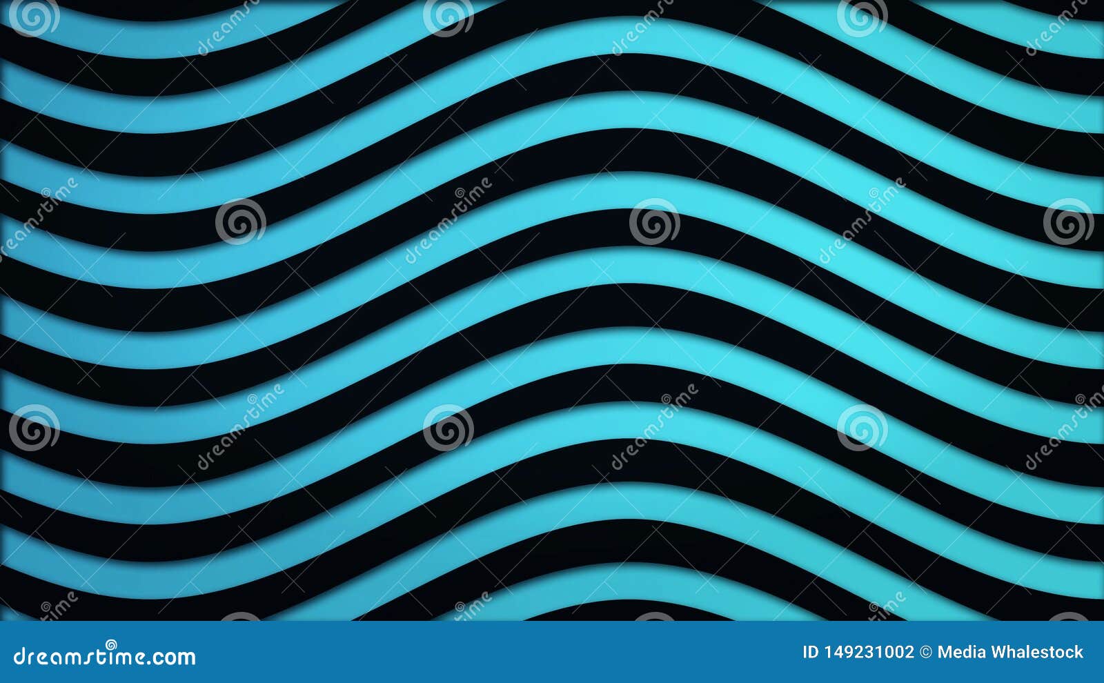 Abstract Animation of Hypnotic Gradient Blue and Black Waves. Animation ...