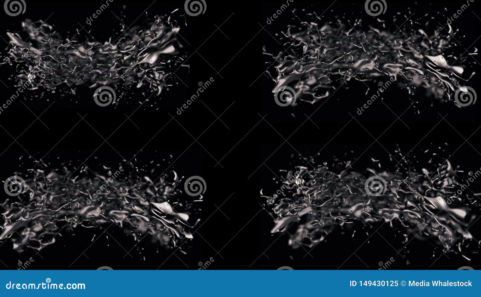 Abstract Animation Of Motionless Splashes Of Milk And Water Rotating On ... Abstract Animation Of Motionless Splashes Of Milk And Water Rotating On ...