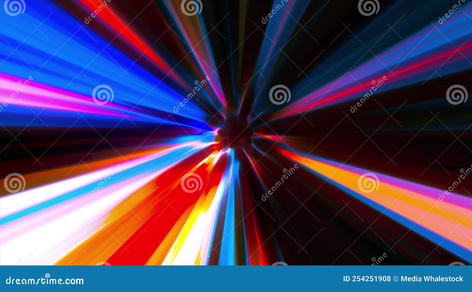Abstract Animation of Moving Multicolored Rays. Motion. Spinning ...