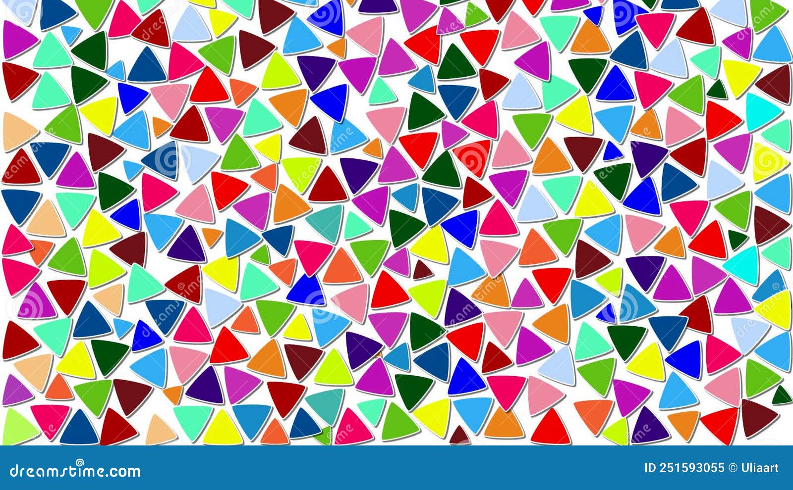 Abstract Animation from Multi-colored Triangles on a White Background ...