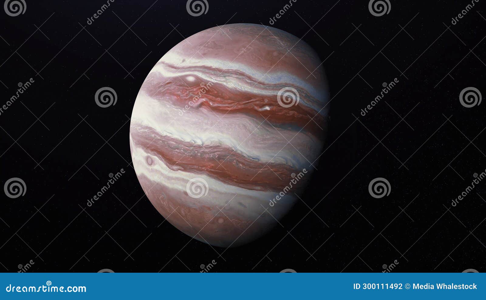 Abstract Animation of Planet Jupiter with Colorful Surface Rotating in ...