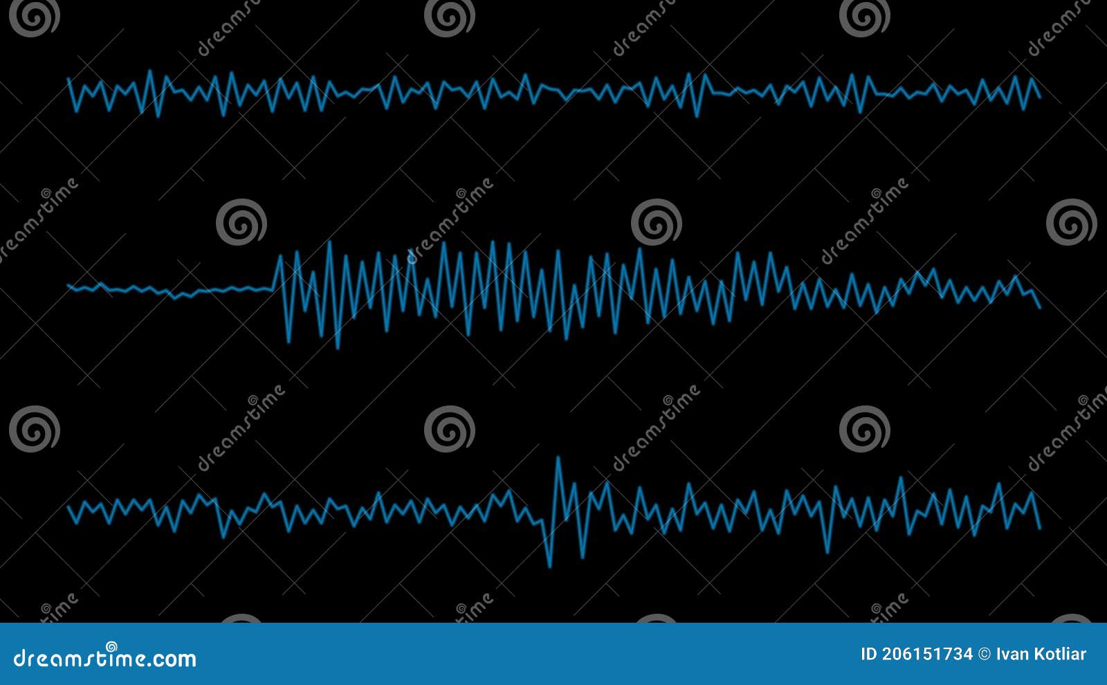 Abstract Animation of Pulse Line. Design Element for User Interface ...