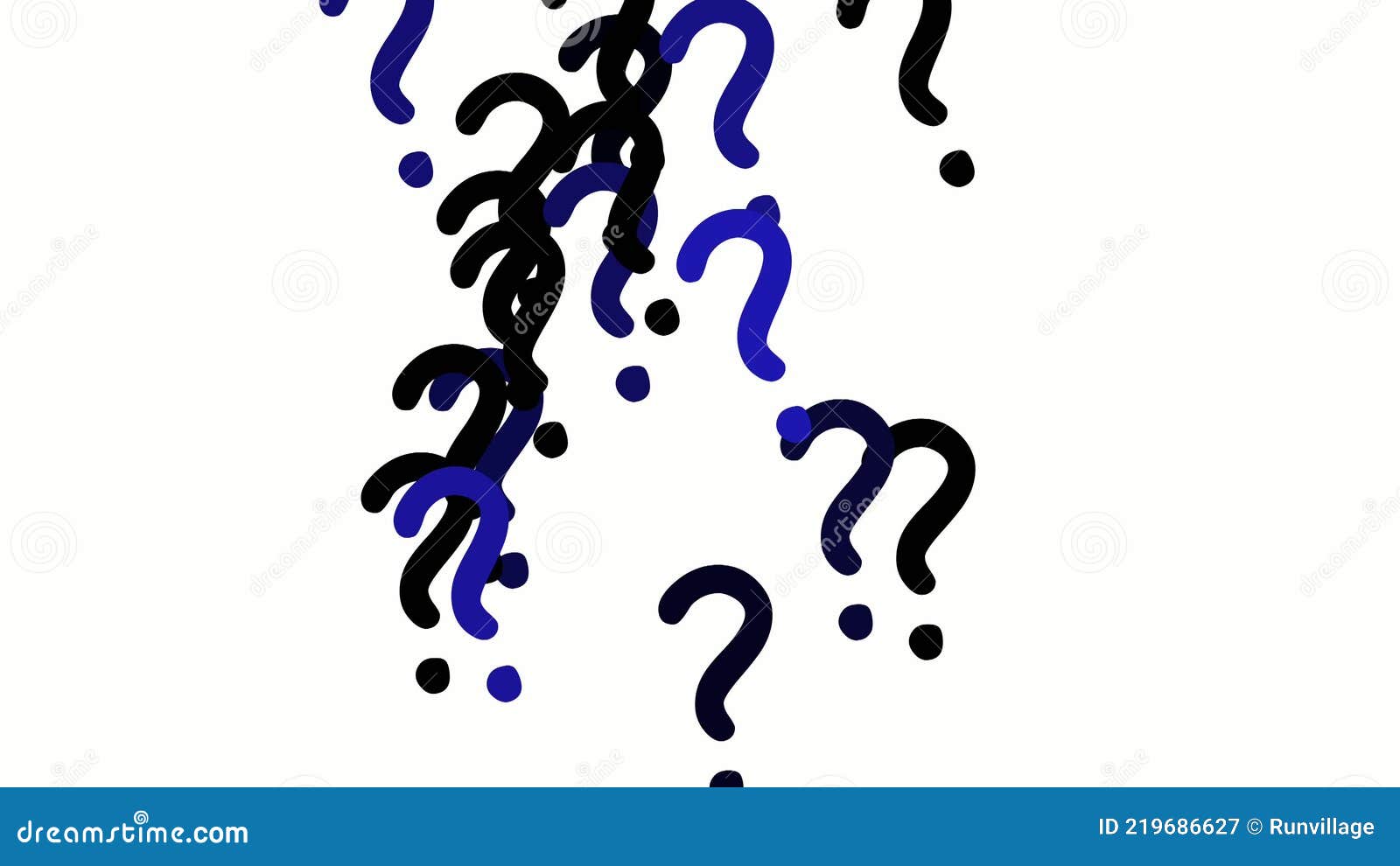 Abstract Animation of Question Marks Symbols Icon Loop Background ...