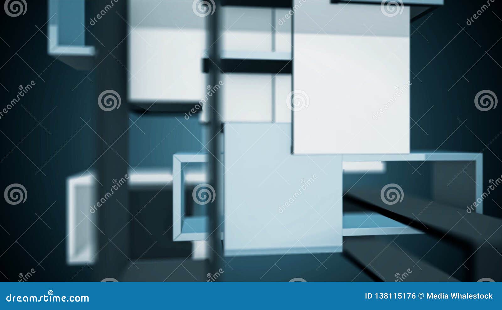 Abstract Animation of Rotating Rectangular Design. Elements of ...
