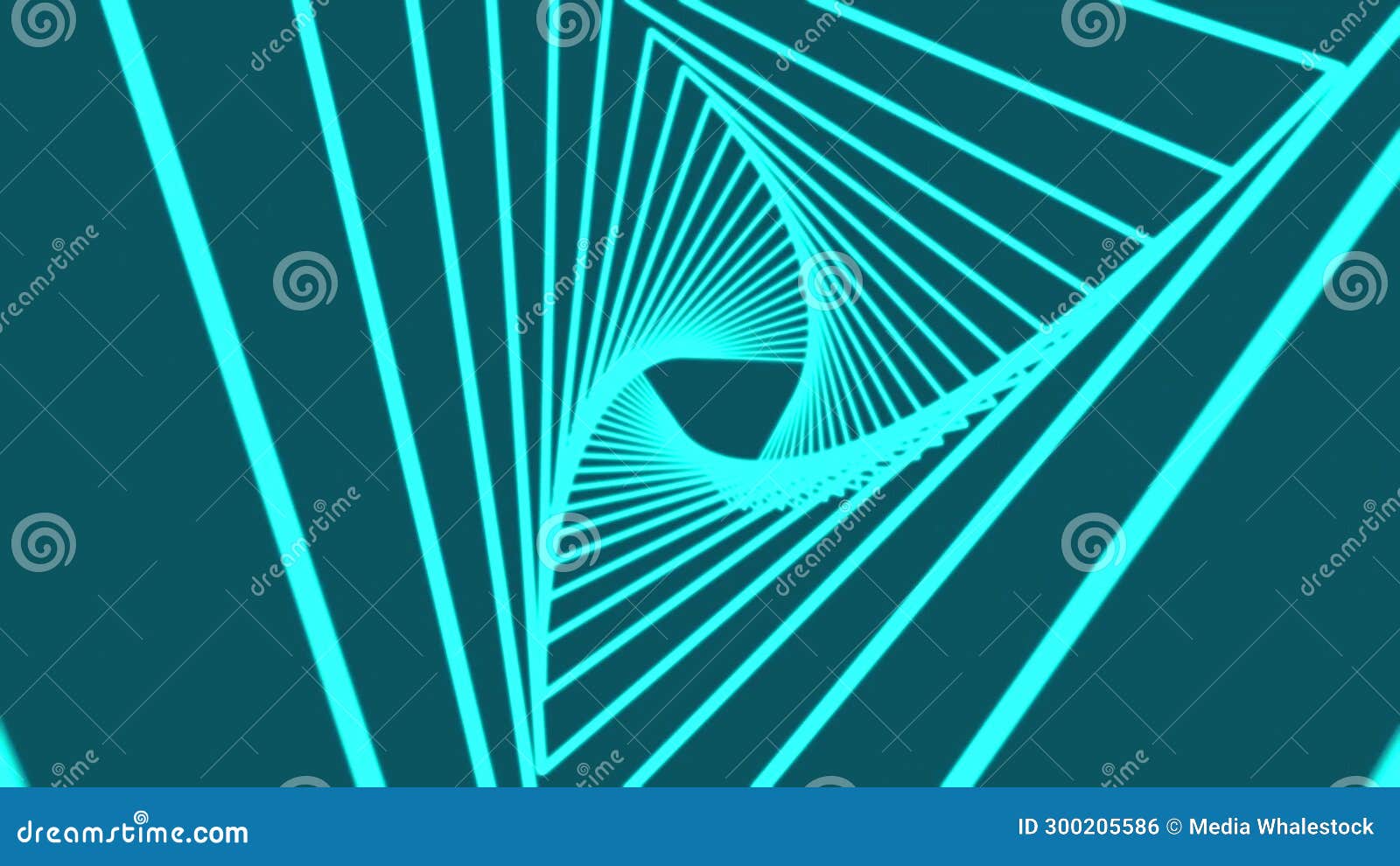 Abstract Animation with Rotating Triangles on a Green Background Computer Renderer Stock Footage ...