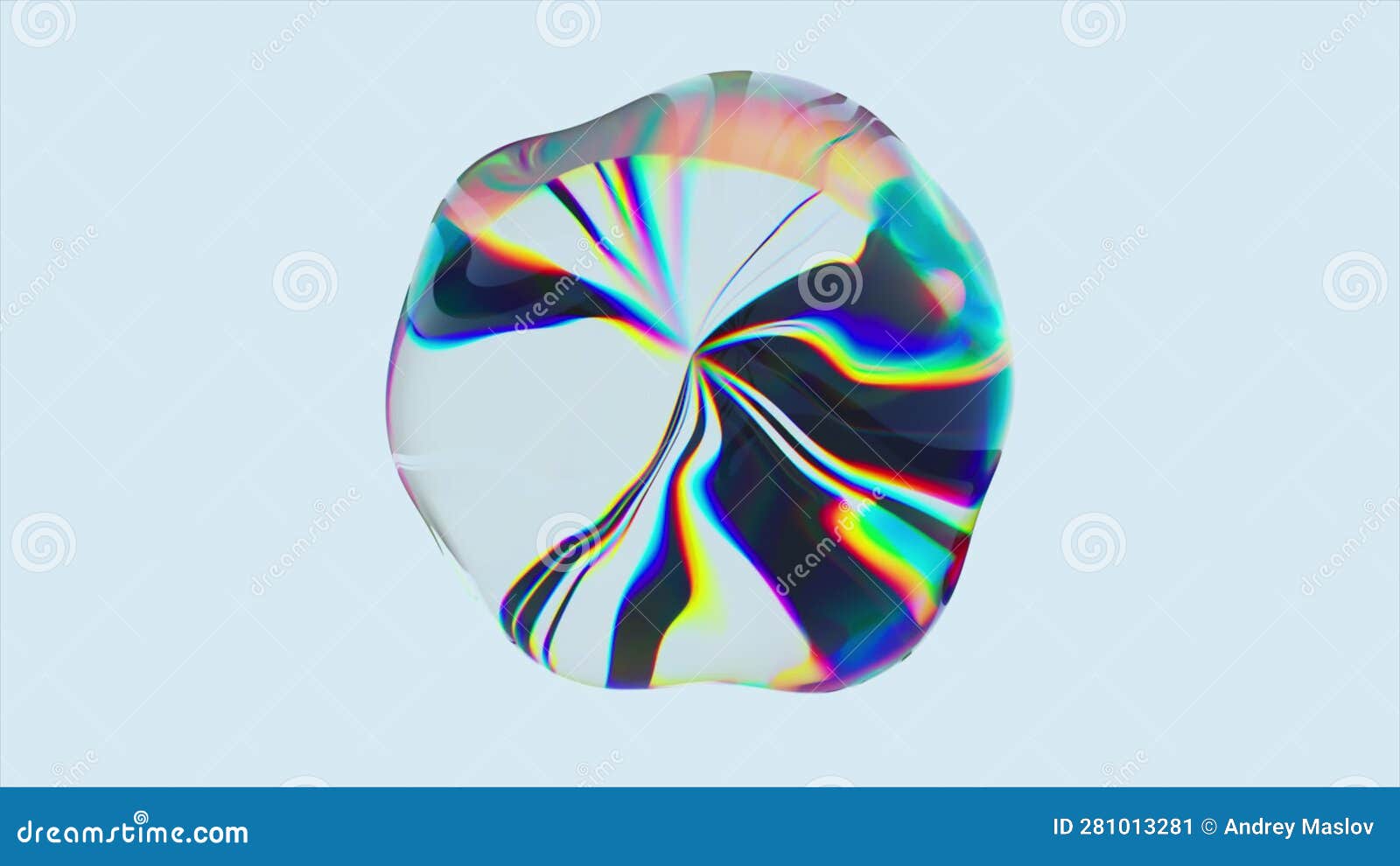 Abstract Animation of a Transparent Sphere in the Process of ...