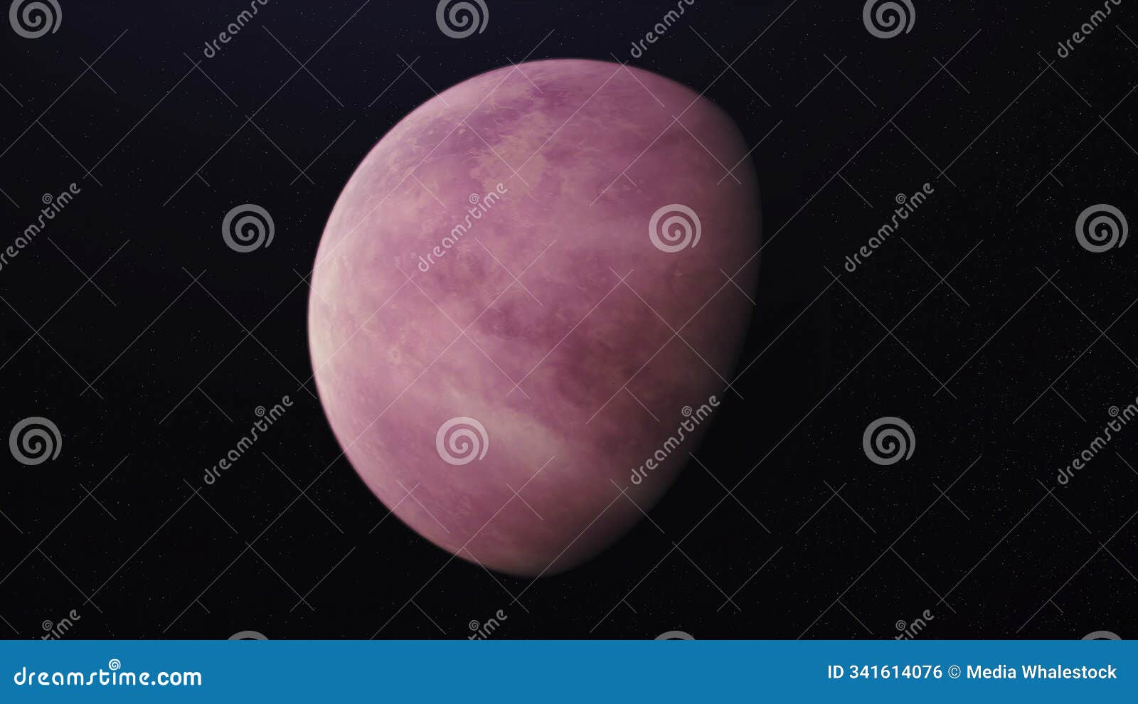 Abstract Animation of Unknown Pink Planet Rotating in Outer Space ...