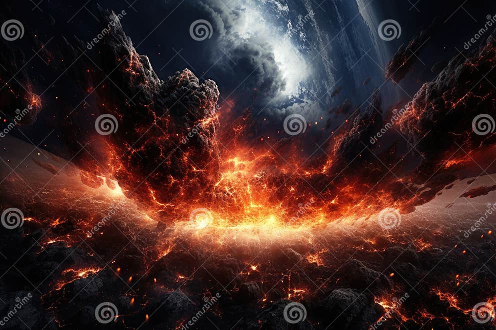Cosmic Armageddon, Judgment Day of Planet Earth Stock Image - Image of awful, power: 288187437
