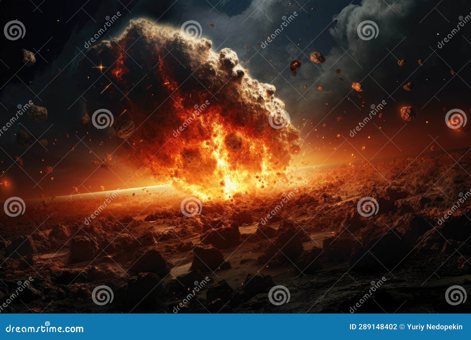 Cosmic Armageddon, Judgment Day of Planet Earth Stock Photo - Image of ...