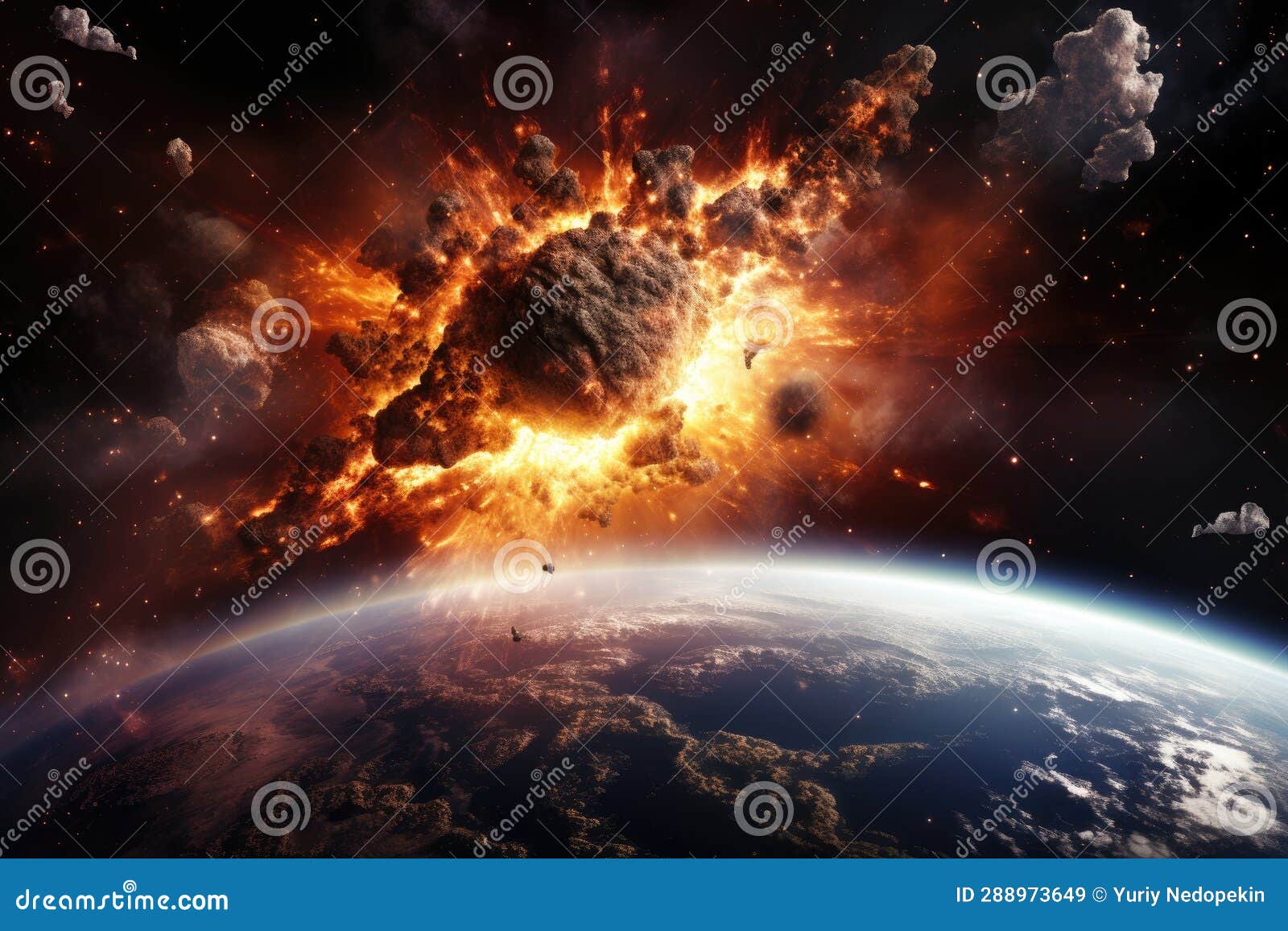 Cosmic Armageddon, Judgment Day of Planet Earth Stock Image - Image of ...