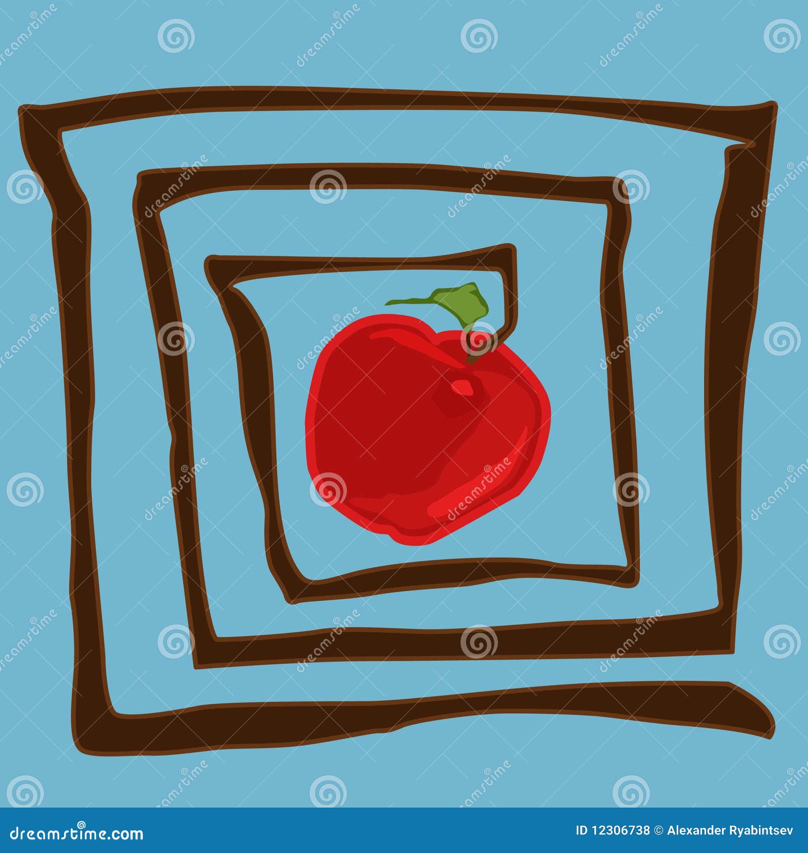 Abstract apple stock vector. Illustration of health, food - 12306738