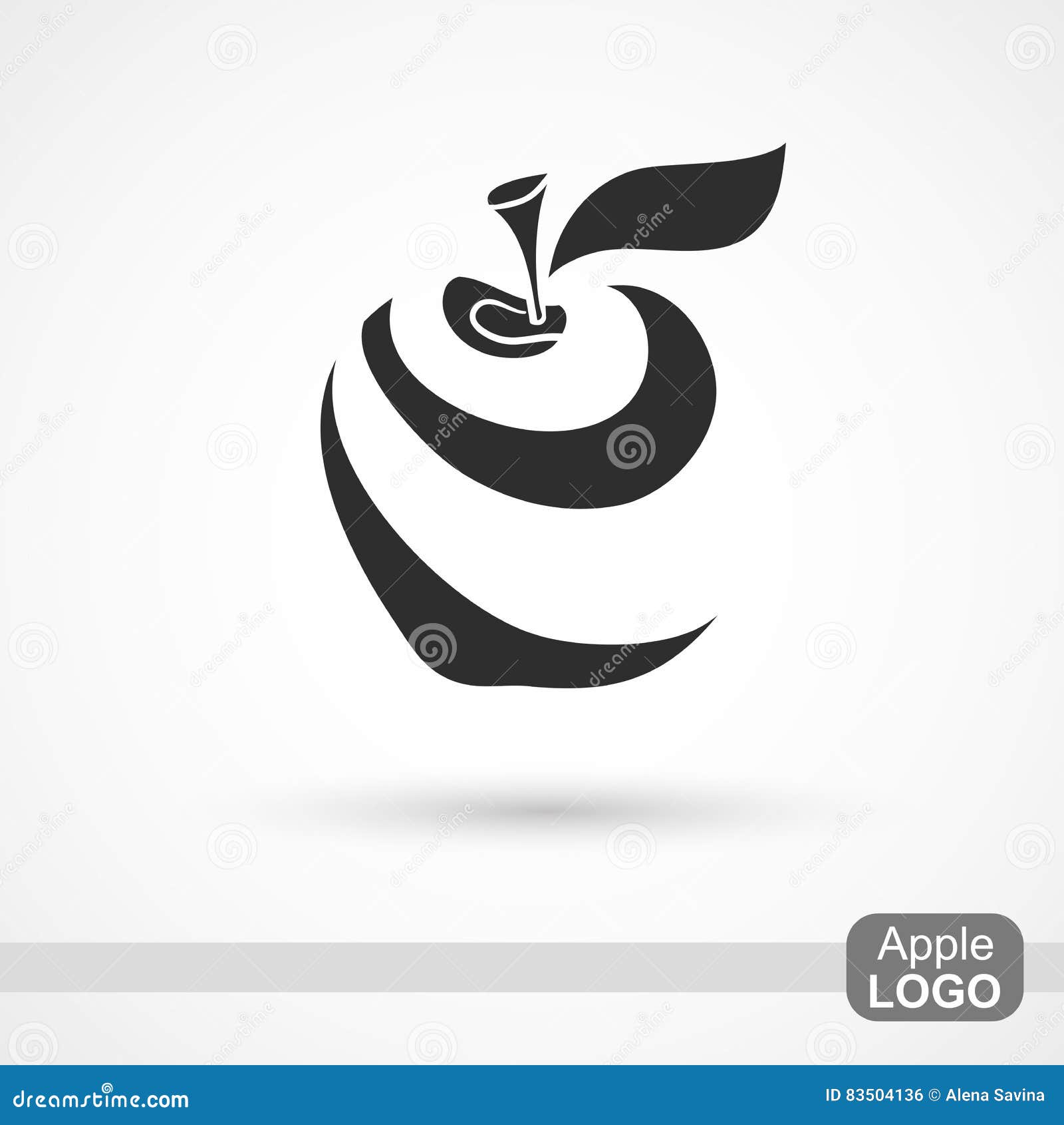 Abstract Apple Icon stock vector. Illustration of logo - 83504136