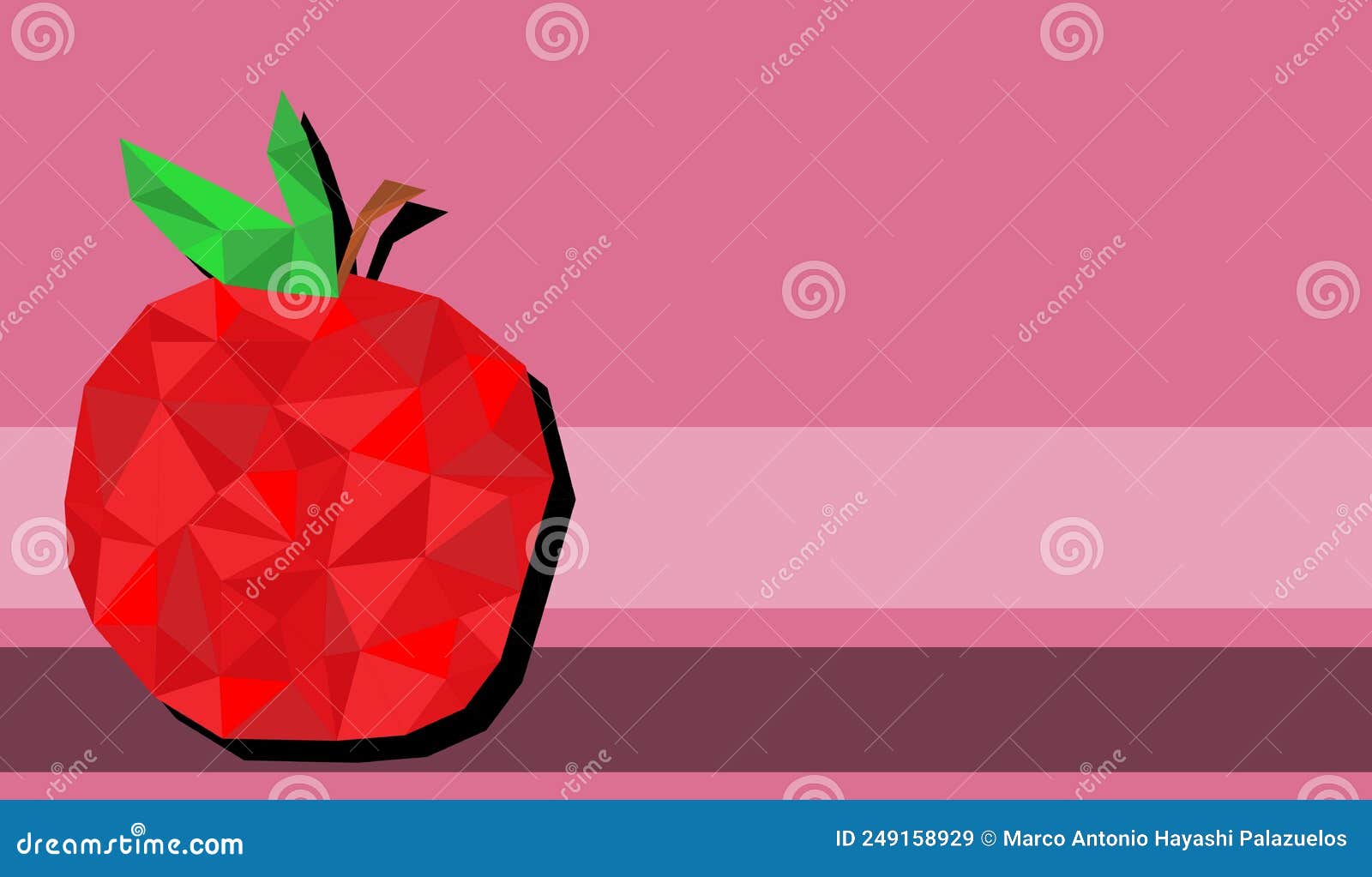 Abstract Apple Polygon Style Background Illustration Stock Vector ...
