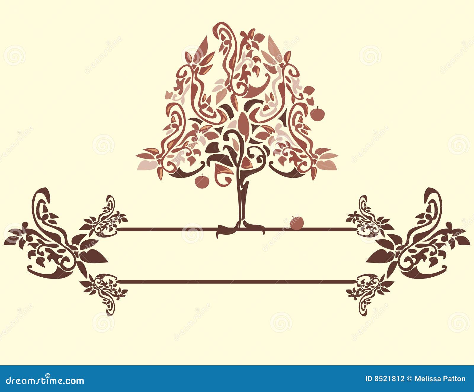 Abstract apple tree 4 stock illustration. Illustration of plant - 8521812