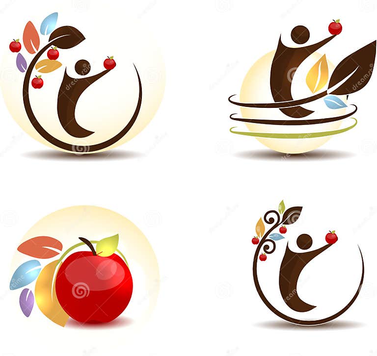 Abstract Apple Tree and Human Stock Vector - Illustration of abstract ...