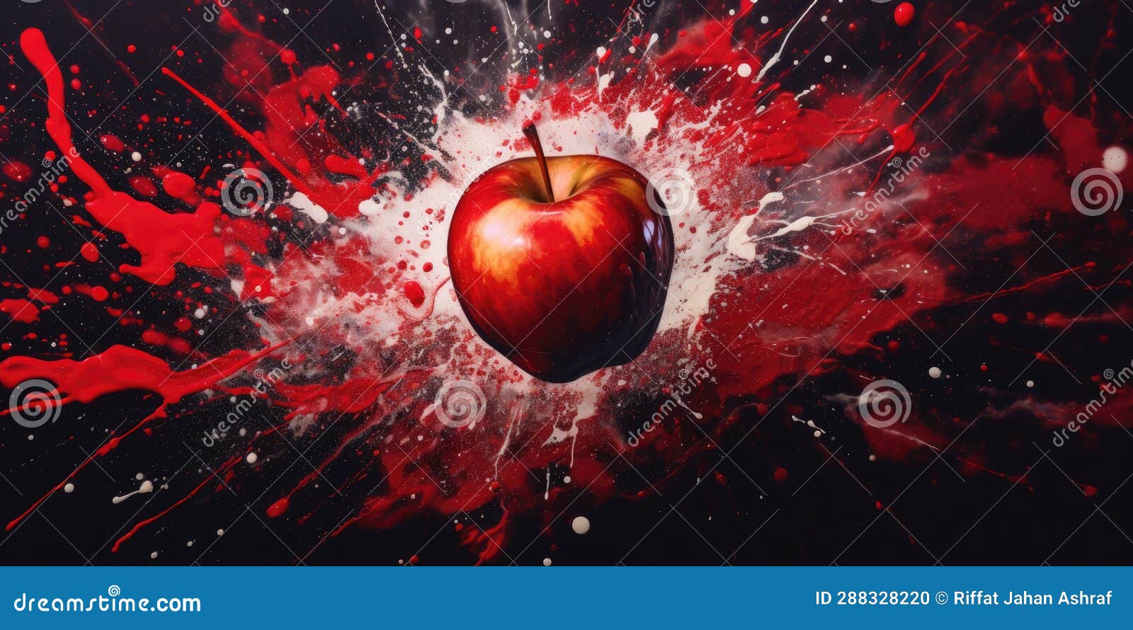 Abstract Apple Wide Shot Red Apple High Resolution Photo Grade Effect ...