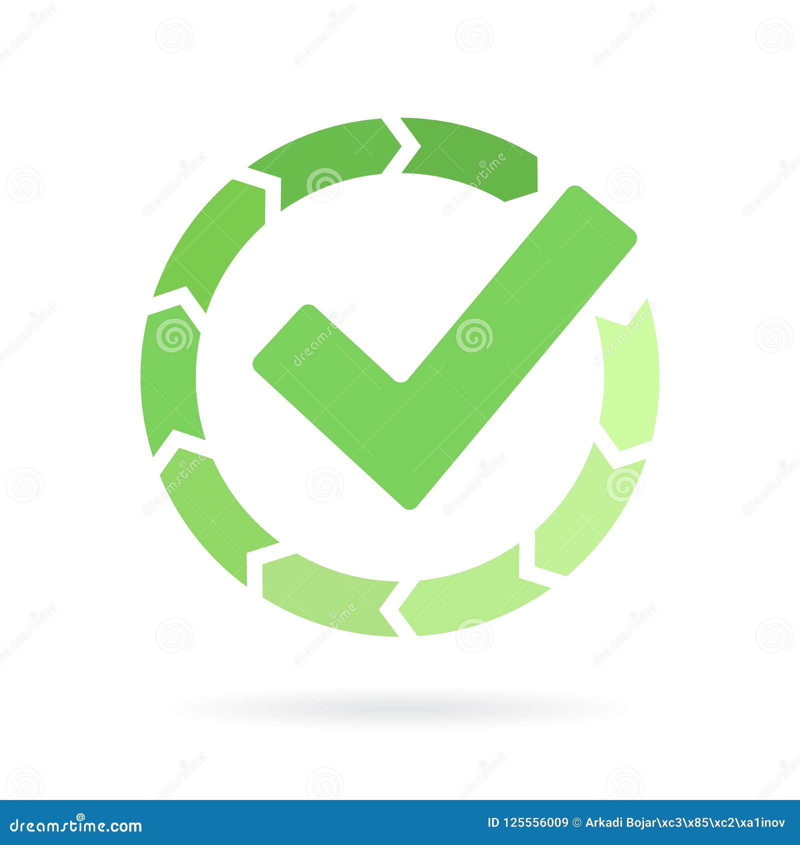 Abstract Approval Tick Symbol Stock Vector - Illustration of downloaded ...