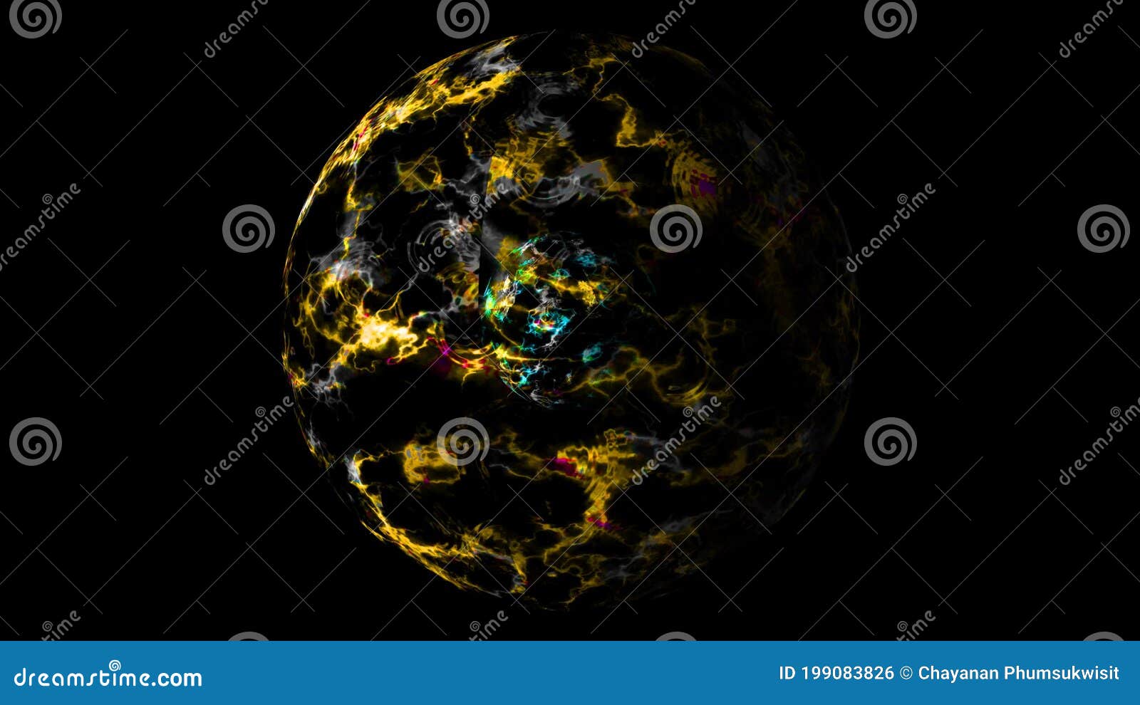 Abstract Aqua Core Visualization Wave Technology Digital Gold Energy ...