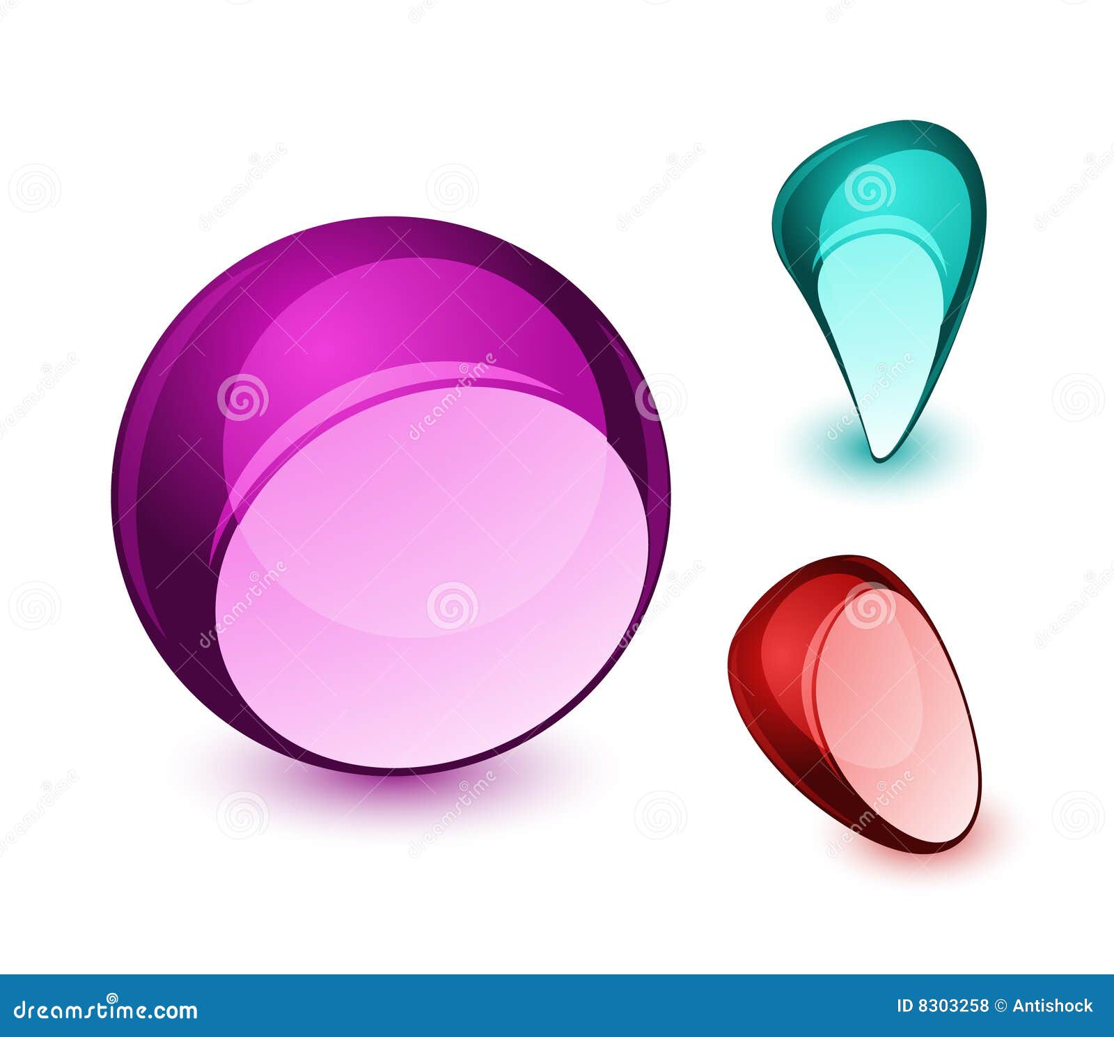 Abstract aqua shapes stock vector. Illustration of bubble - 8303258