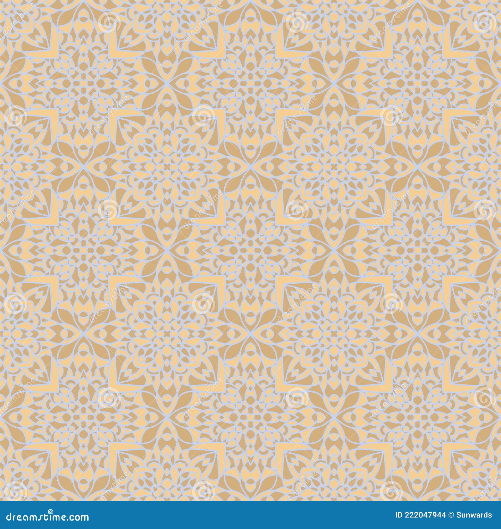 Abstract Arabesque Pattern, Seamless Baroque Ornament Vector Graphic ...