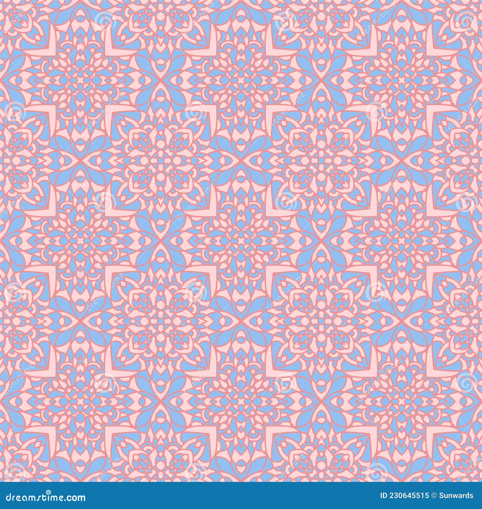 Abstract Arabesque Pattern, Seamless Baroque Ornament Vector Graphic ...