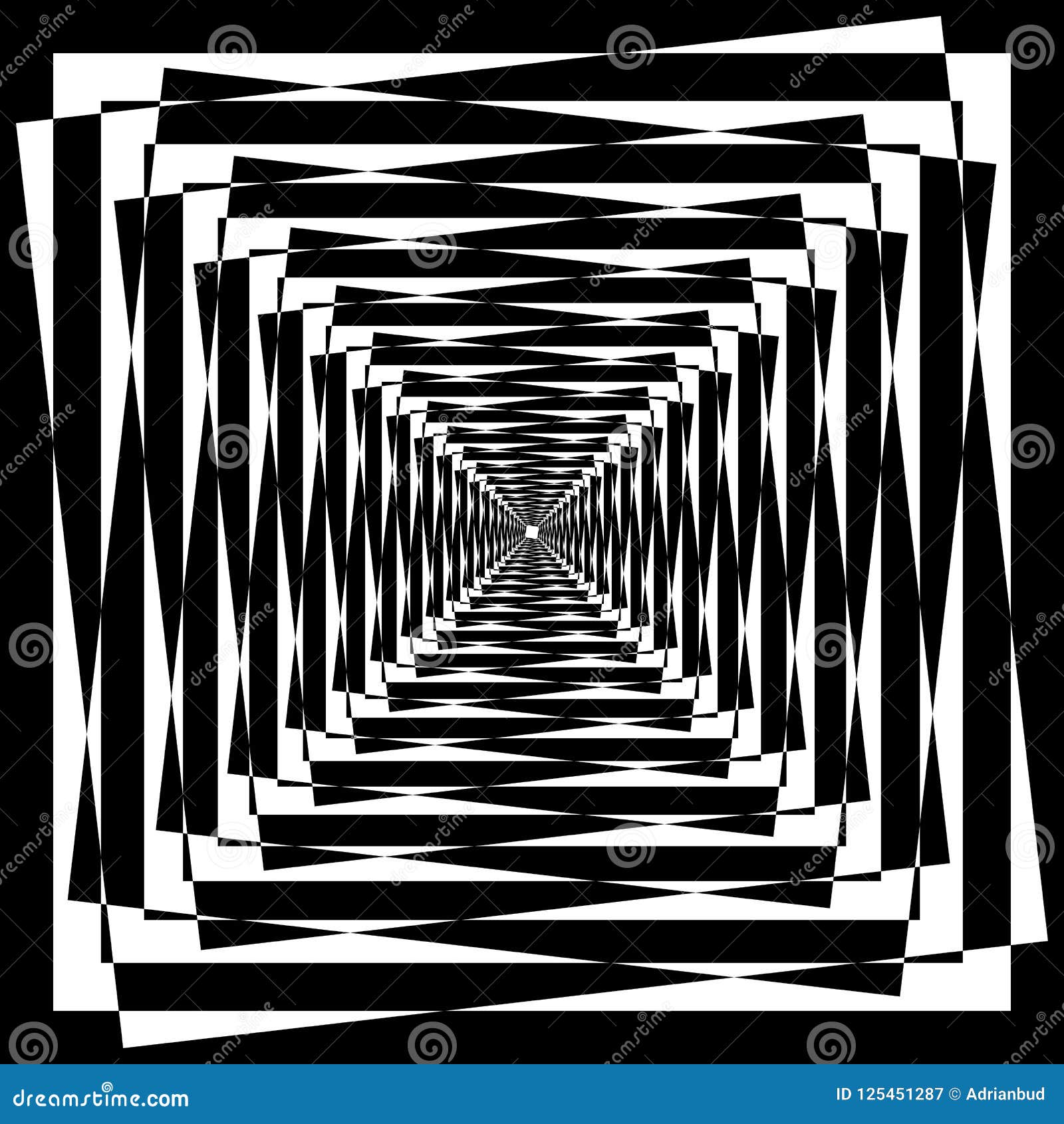 Abstract Tunel Illusion Element Positive Space Repeating Multiple Angle ...