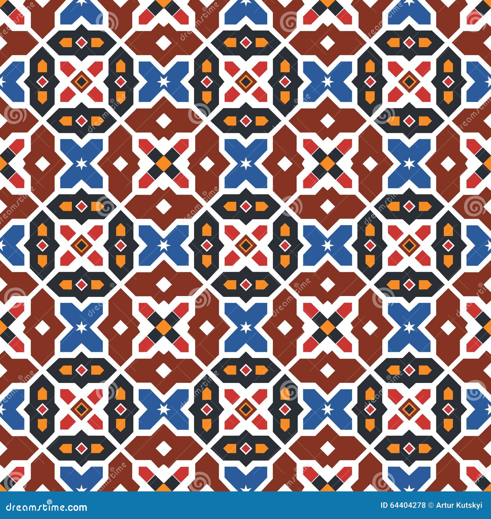 Abstract Arabic Islamic Seamless Geometric Pattern Background. Vector ...