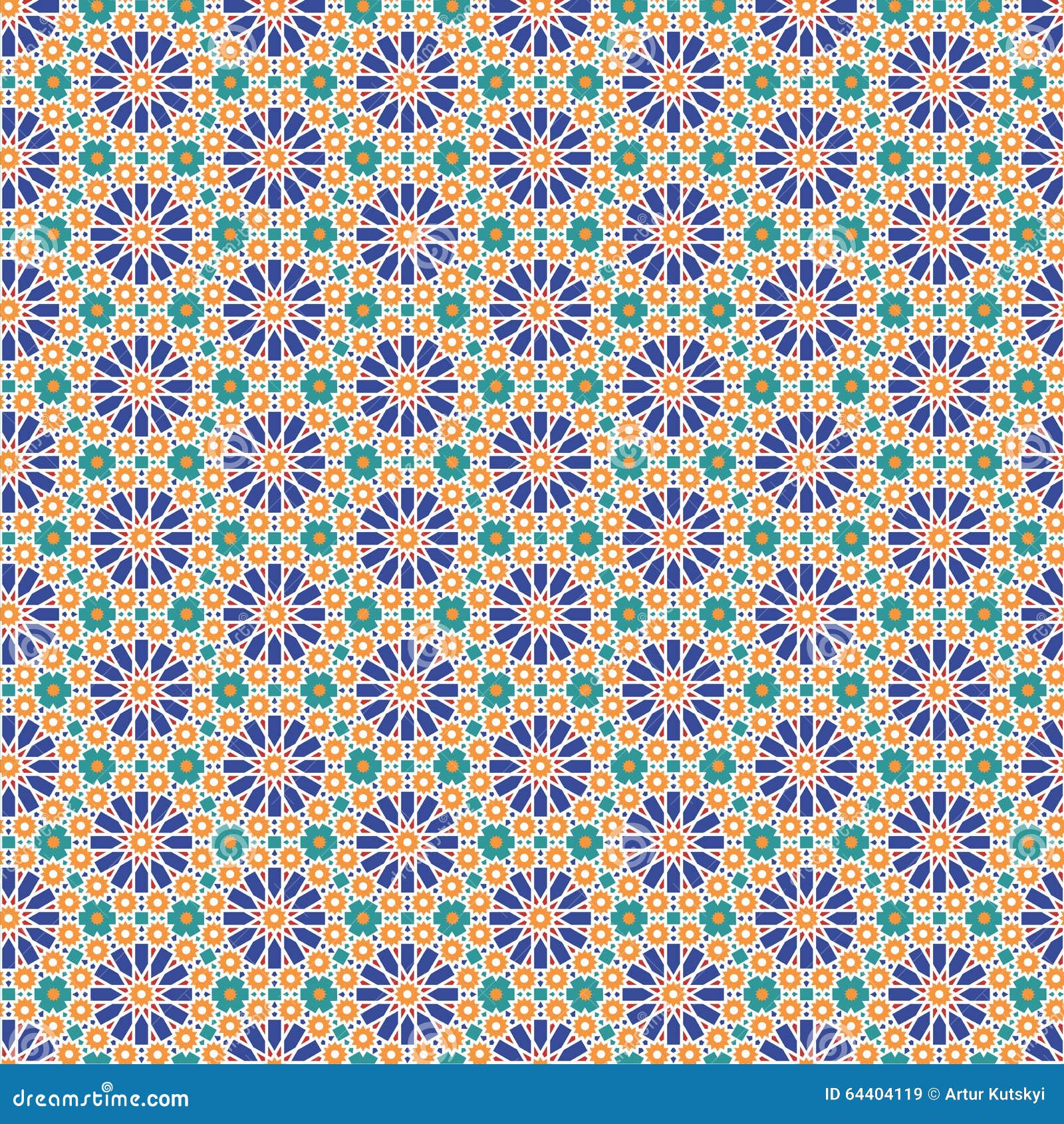 Abstract Arabic Islamic Seamless Geometric Radial Pattern Background ...