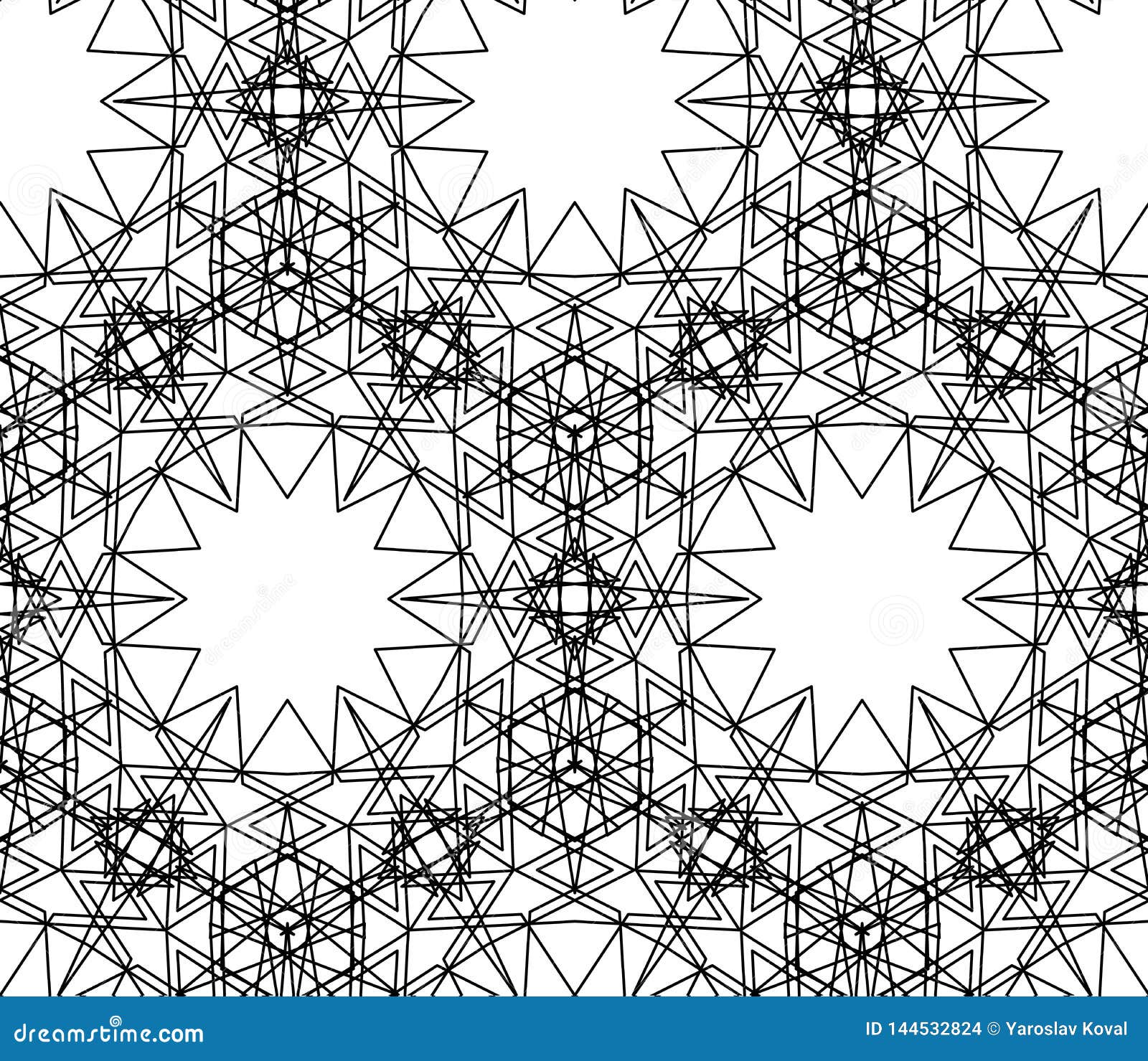 Abstract Arabic Seamless Pattern with Star Array Stock Illustration ...