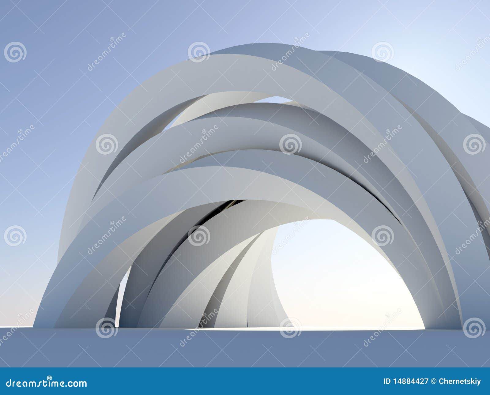 Abstract arch on blue stock illustration. Illustration of building ...