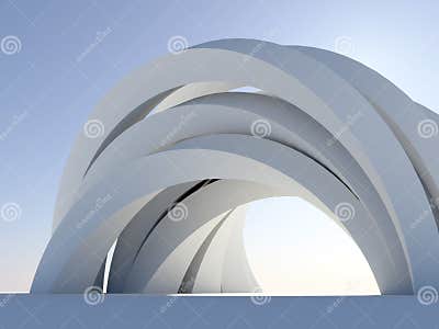 Abstract arch on blue stock illustration. Illustration of building ...