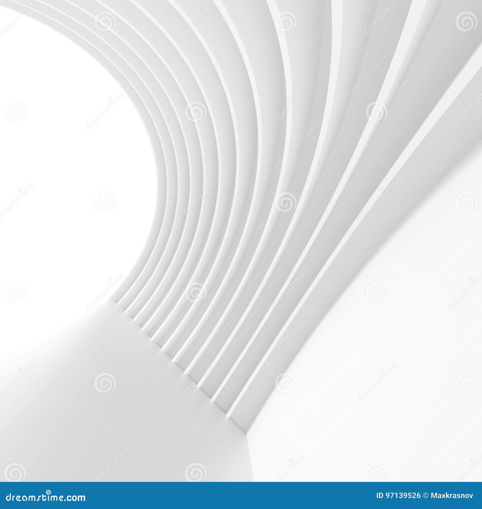 Abstract Arch Interior. Minimal White Background Stock Illustration ...
