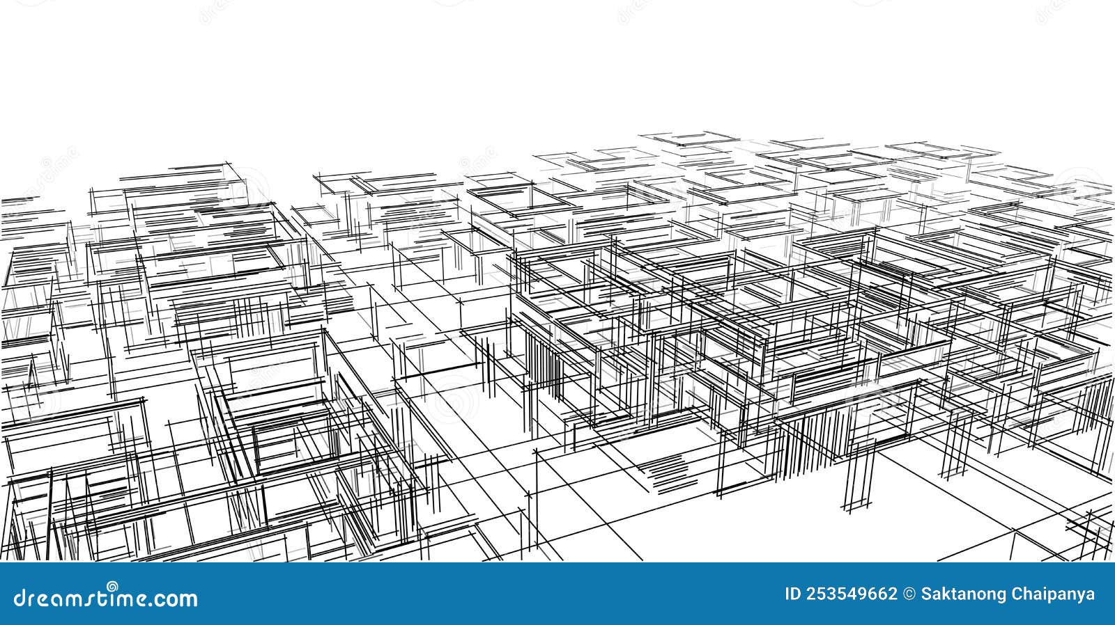 Abstract Architectral Drawing Sketch,Illustration Stock Illustration ...