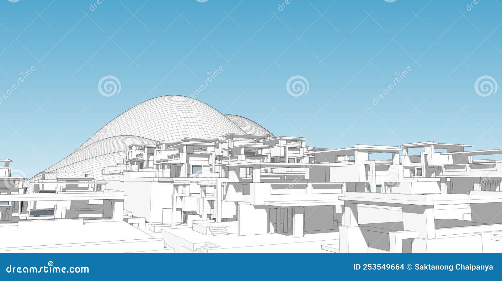Abstract Architectral Drawing Sketch,Illustration Stock Illustration ...