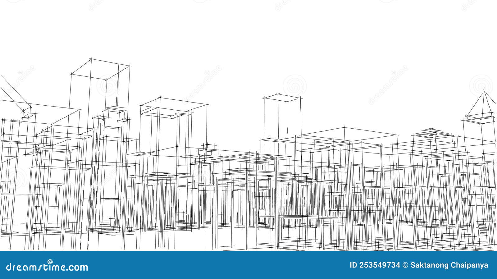 Abstract Architectral Drawing Sketch,Illustration Stock Illustration ...