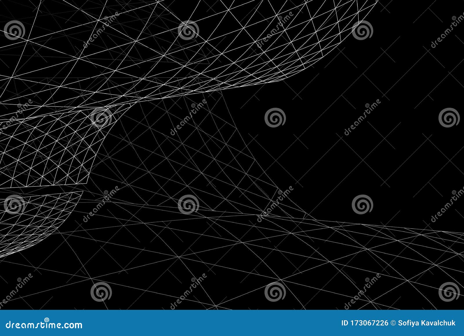 Abstract Architectural Backdrop. Black Blueprint Stock Illustration ...