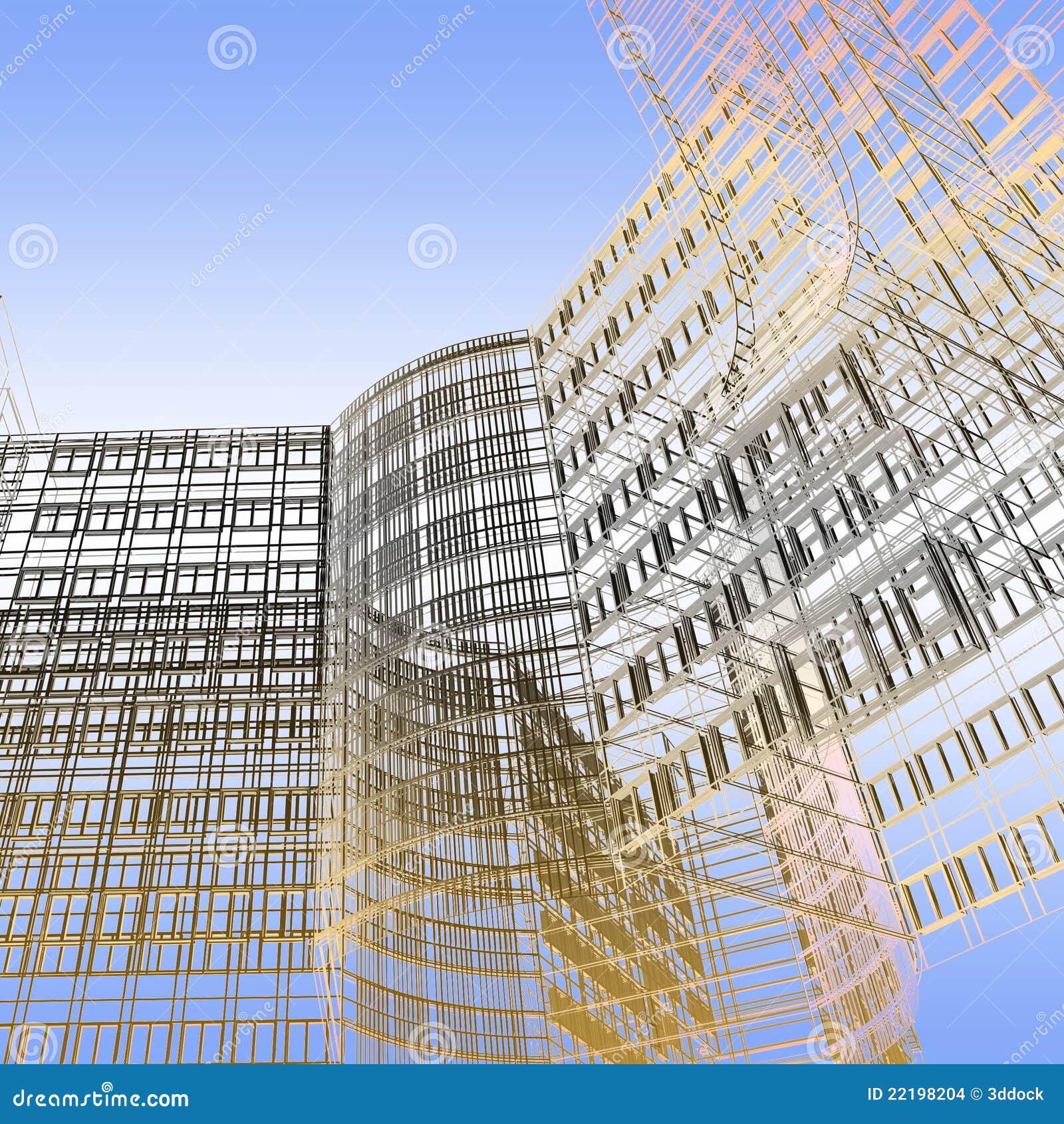 Abstract Architectural Background Stock Illustration - Illustration of ...