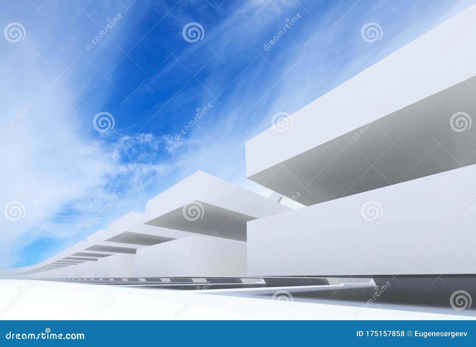 Abstract Architectural Background, 3d Installation Stock Illustration ...