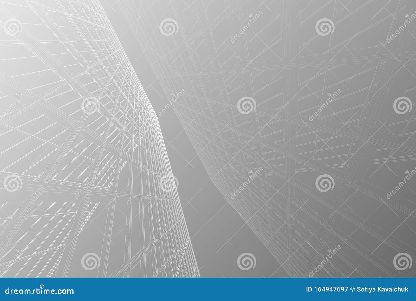 Abstract Architectural Background. Grey Blueprint Stock Illustration ...
