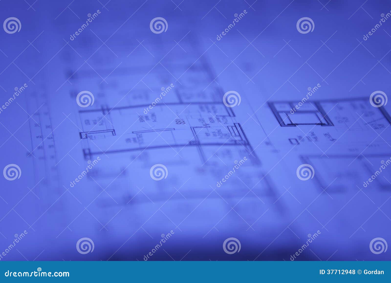 Abstract Architectural Blueprints Stock Photo - Image of background ...