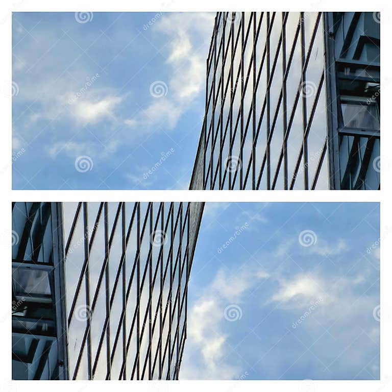 Abstract Architectural Collage of Modern Buildings Stock Image - Image ...