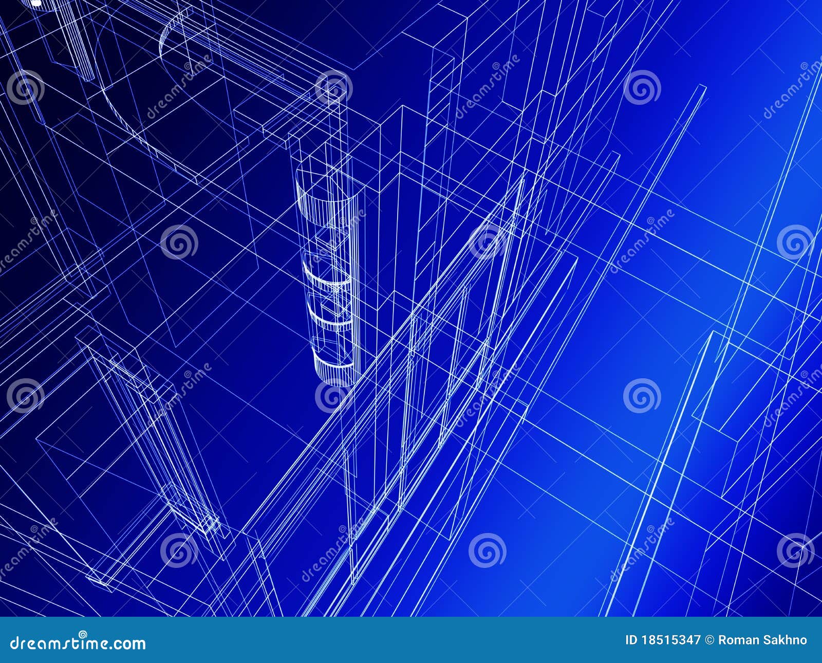 Abstract Architectural Construction Stock Illustration - Illustration ...