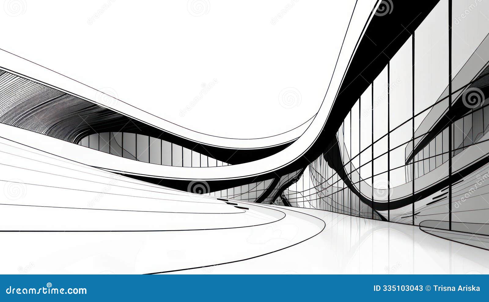Abstract Architectural Design Featuring Smooth Lines and Modern ...