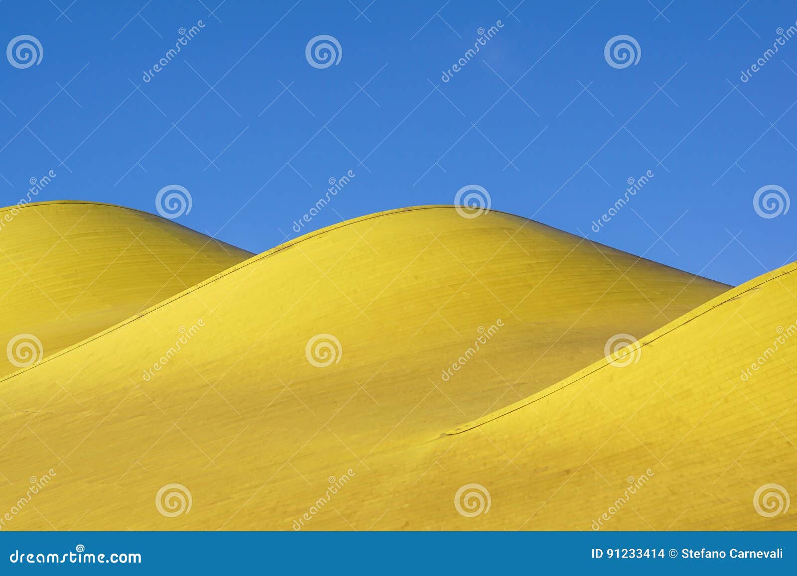 Abstract Architectural Detail . Modern Architecture, Yellow Panels on ...