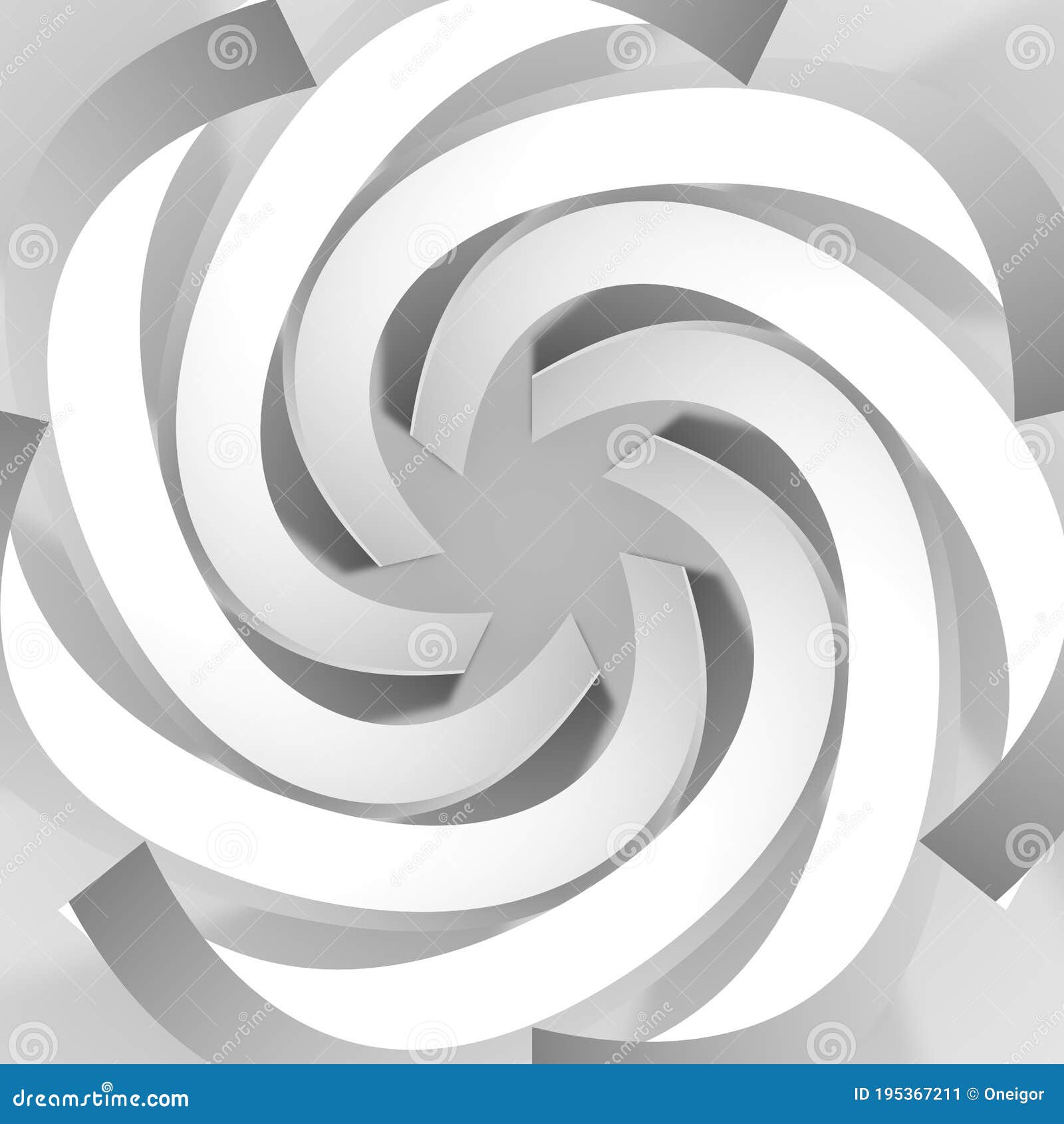 Abstract Architectural Figure Curved Objects are Arranged in a ...