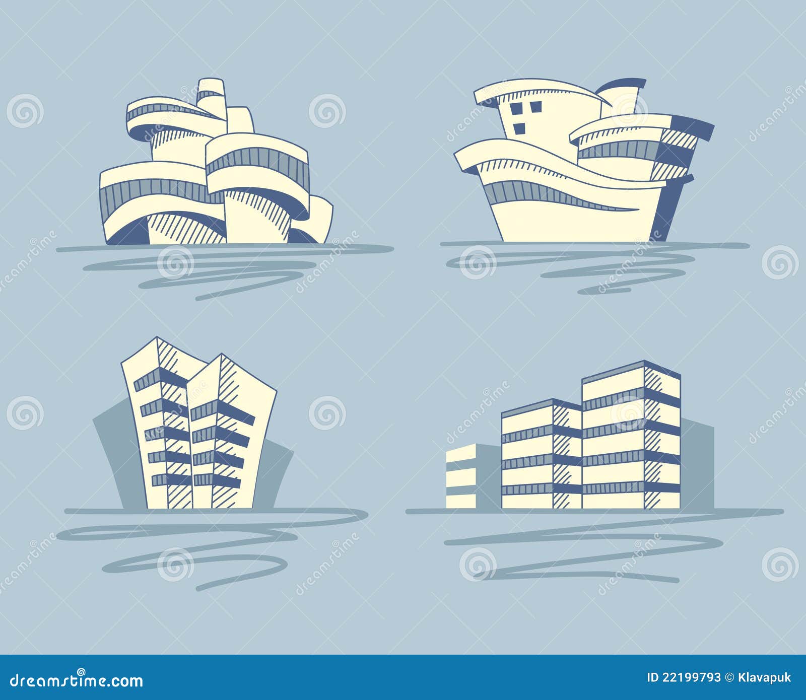 Abstract Architectural Icons Stock Vector - Illustration of building ...